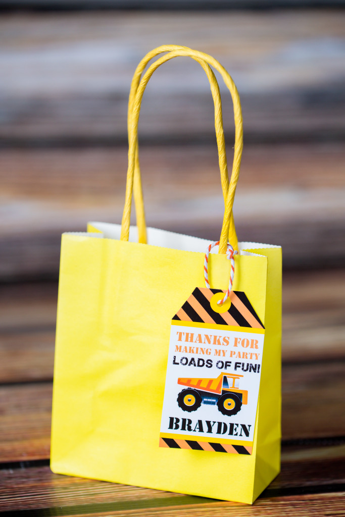 Construction Party Favor Tags - Printable Studio