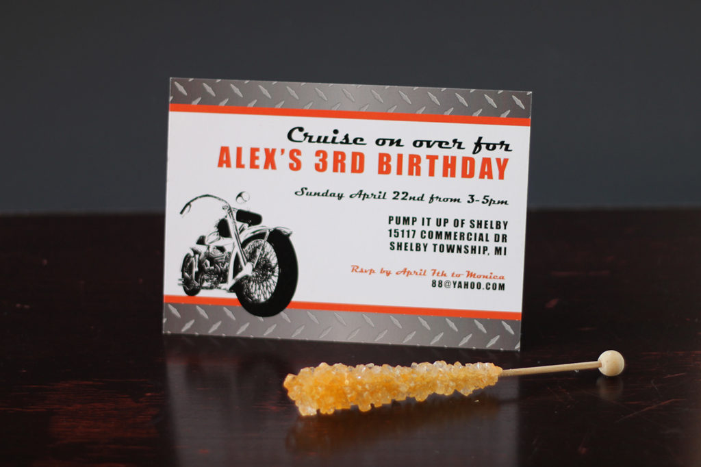 Motorcycle Invitation - Printable Studio