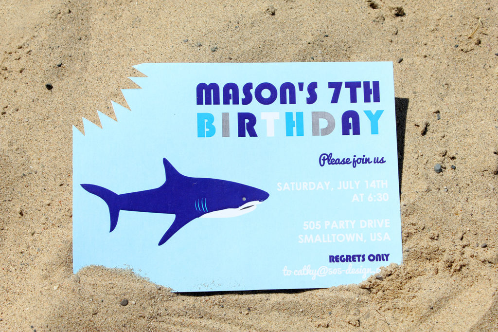 Shark Party Invitation - Printable Studio