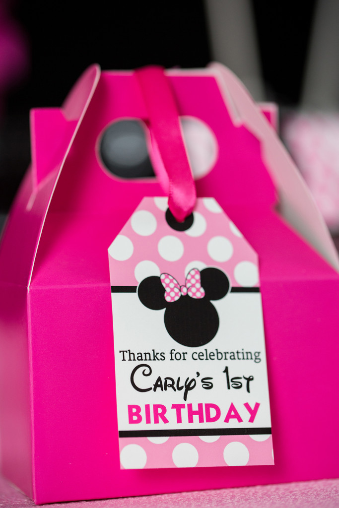 Pink Minnie Mouse Favor Tags - Printable Studio