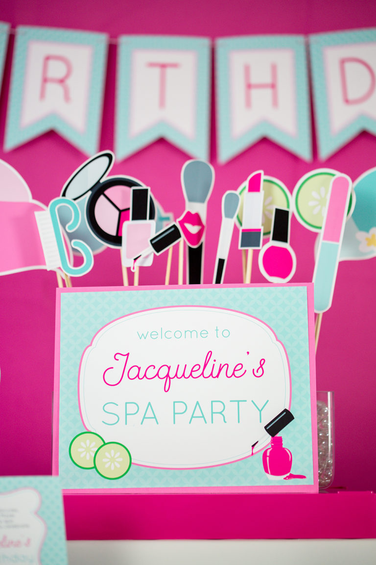 Spa Party Signs - Printable Spa Signs - Printable Studio