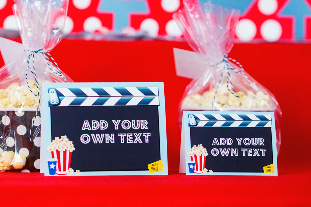 Movie Party Decorations and Invitation Set - Printable Studio