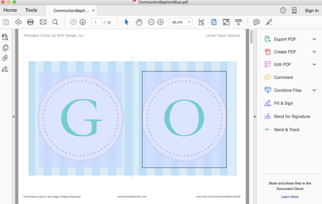 Light Blue God Bless Banner - Communion or Baptism Banner - Printable ...