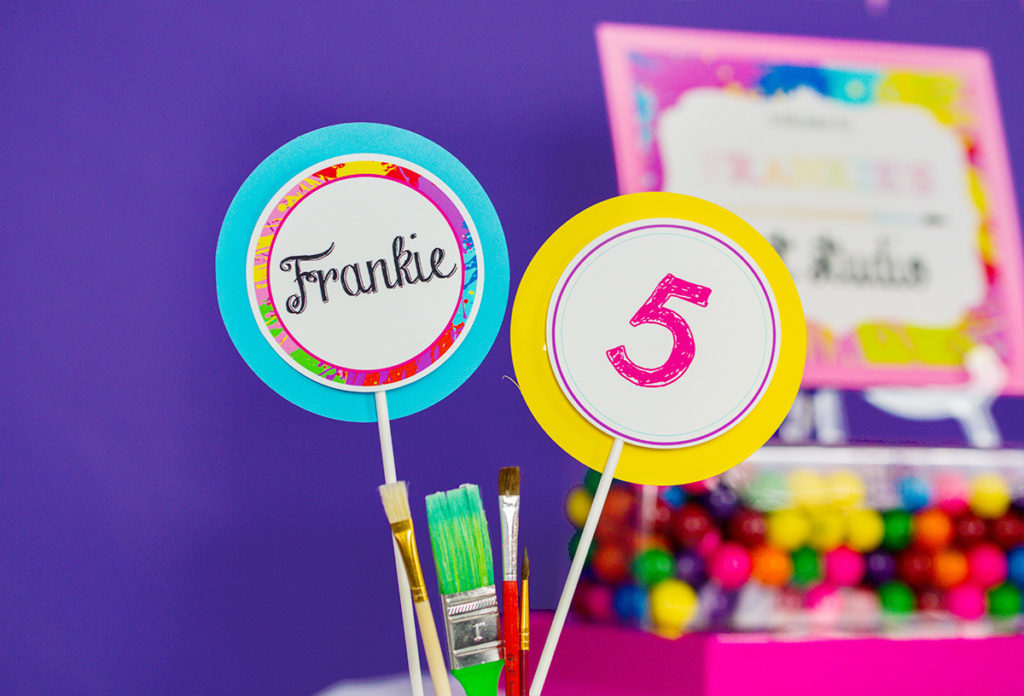 Art Party Centerpieces - Painting Party Centerpieces - Printable Studio