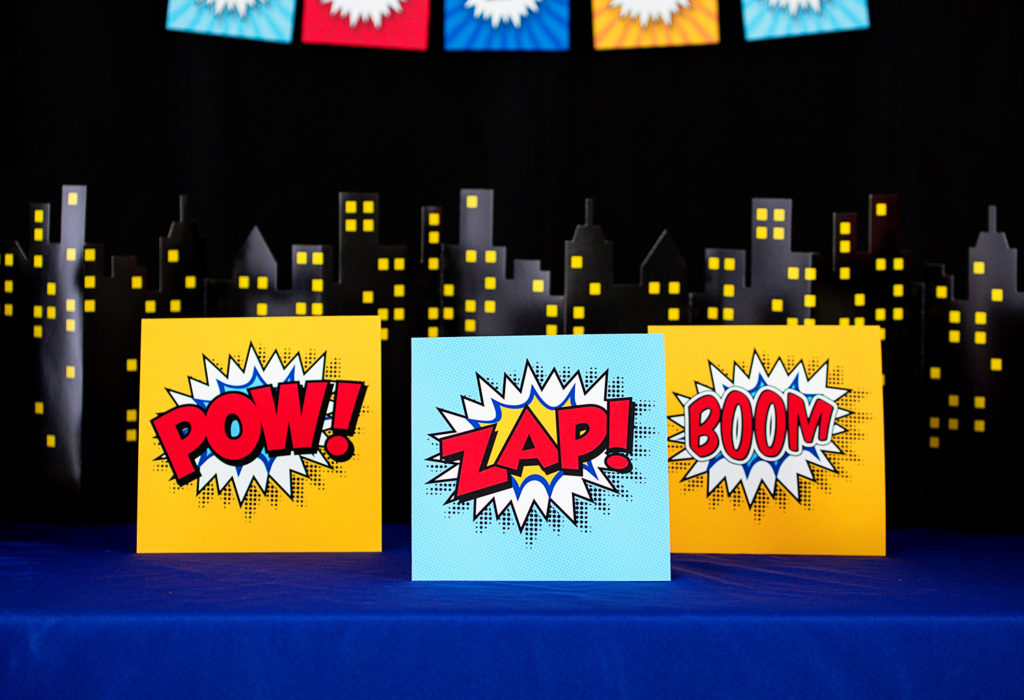 Superhero Party Decorations and Invitation Set - Printable Studio