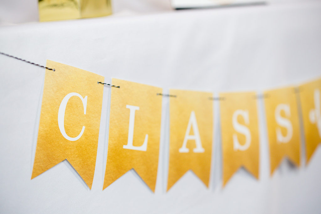 Gold Graduation Class of Banner - Printable Studio