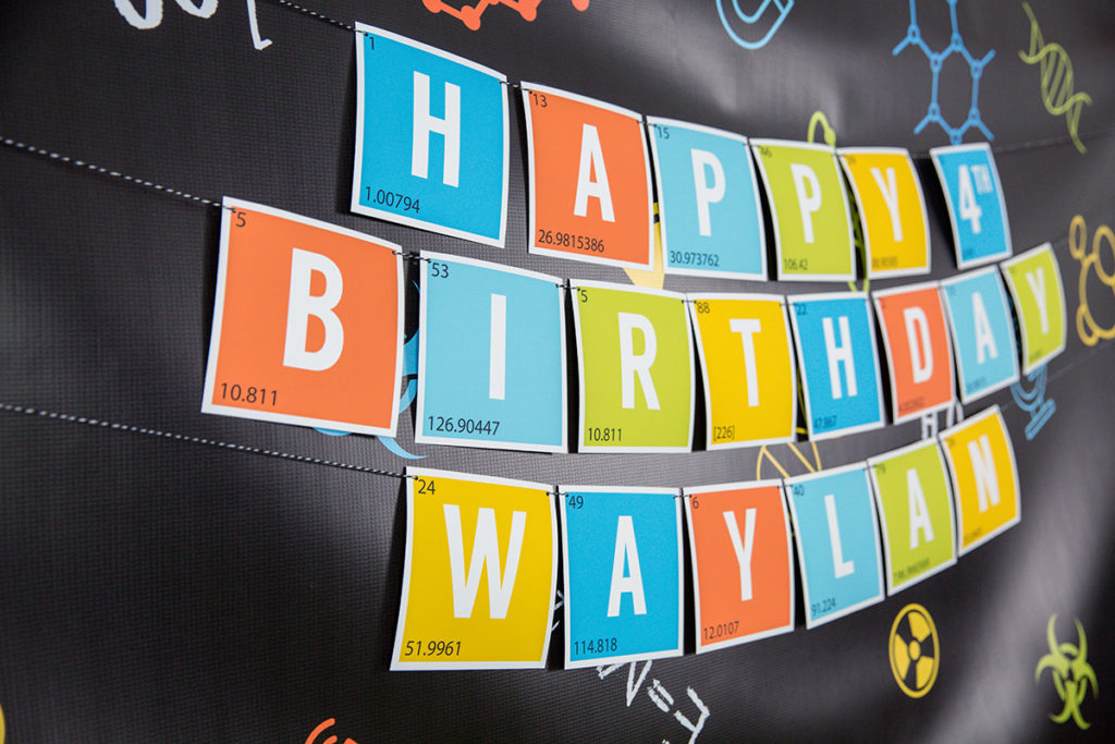 Science Party Printable and Invitation Set in Blue - Printable Studio