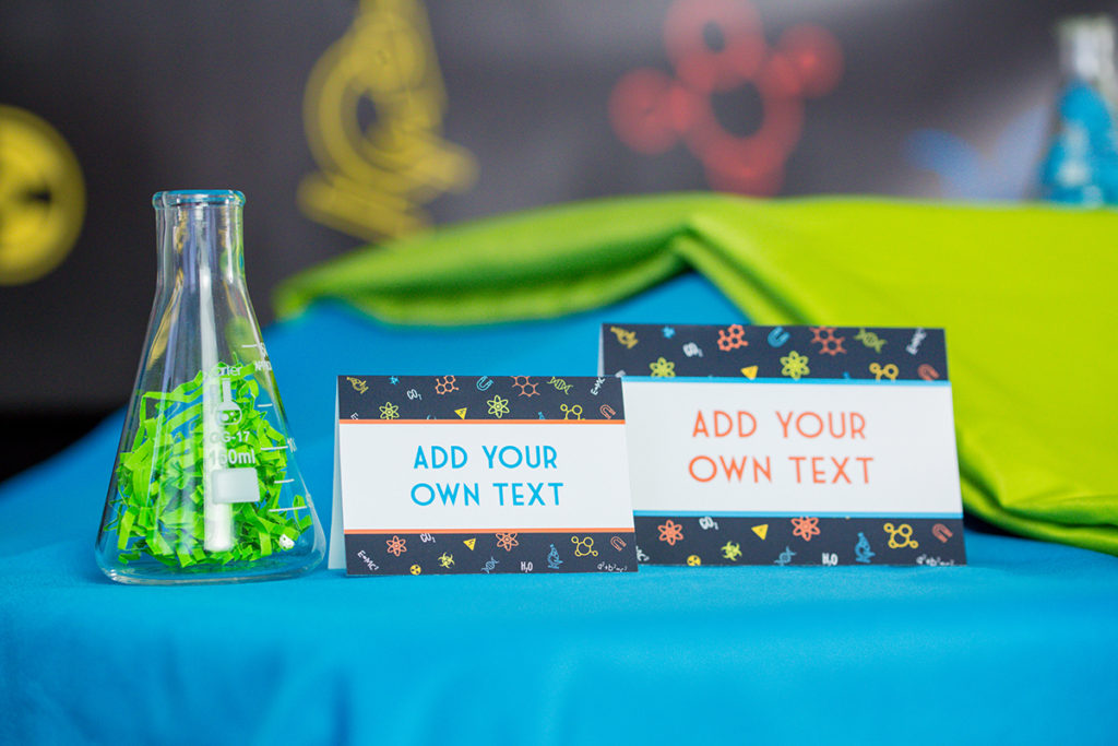 Science Party Printable and Invitation Set in Blue - Printable Studio
