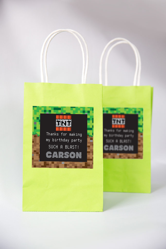Minecraft Inspired Favor Tags - Printable Studio