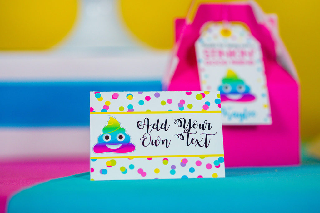 Emoji Party Pooper Decorations and Invitation - Printable Studio