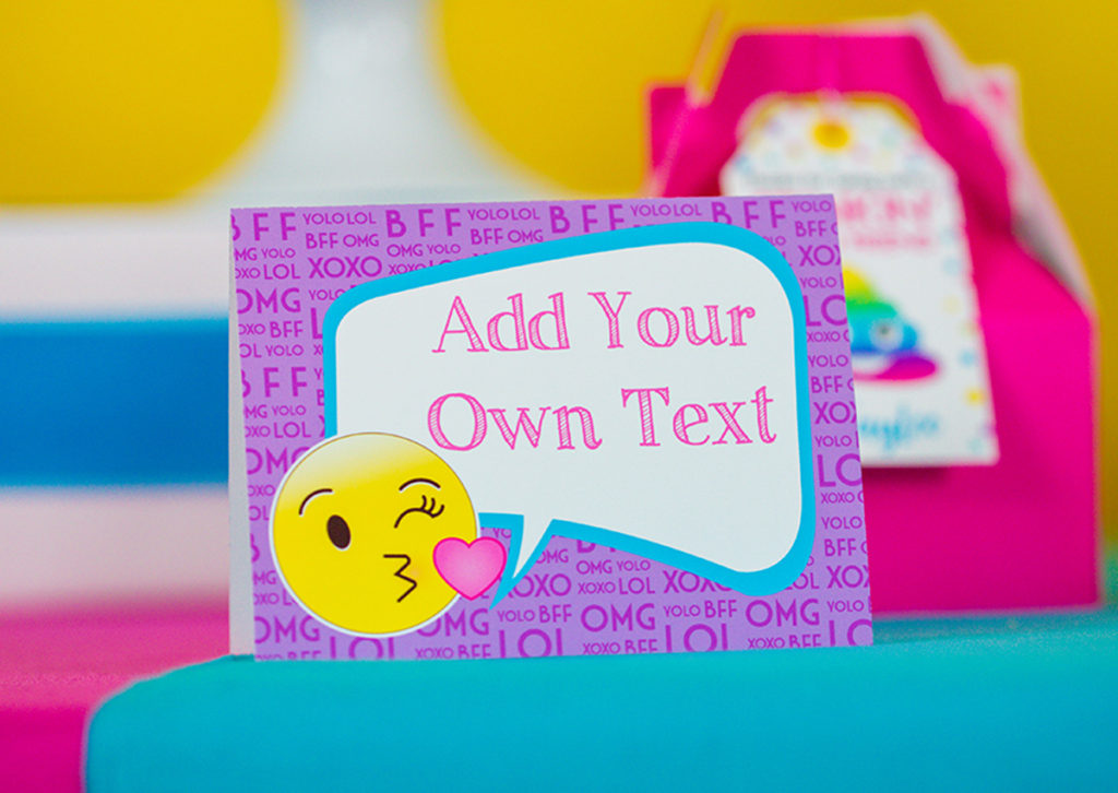 Emoji Party Pooper Decorations and Invitation - Printable Studio