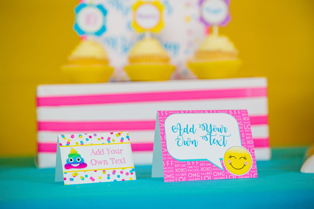 Emoji Party Pooper Decorations and Invitation - Printable Studio